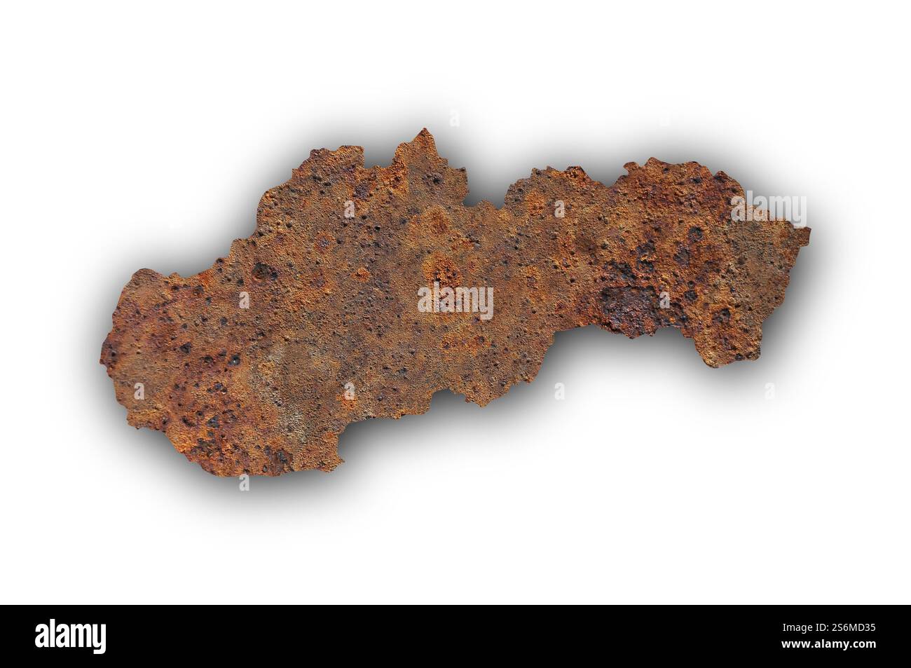 Map of slovakia on rusty metal hi-res stock photography and images - Alamy