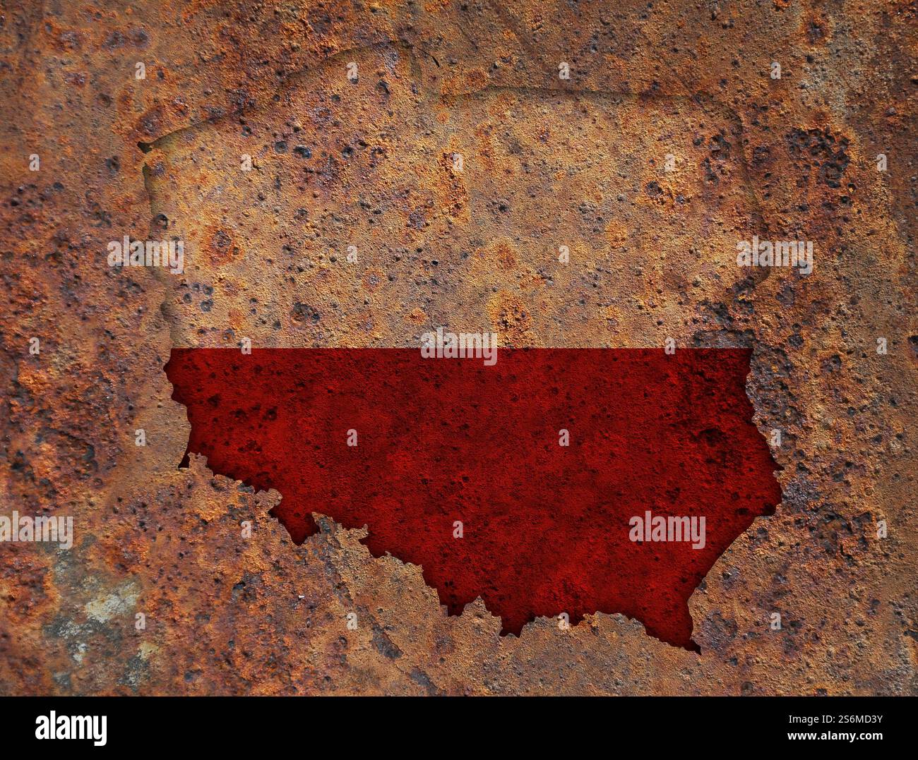 Map of Poland on texture Stock Photo - Alamy