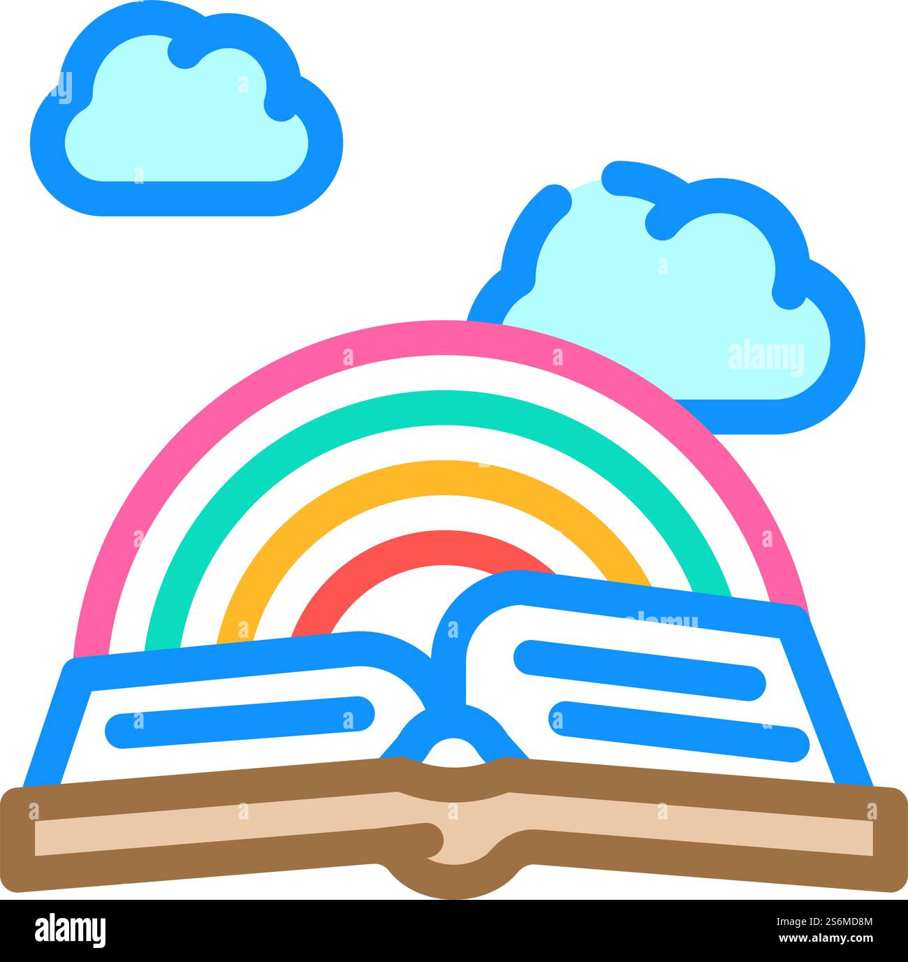 story book fairy tale color icon vector. story book fairy tale sign ...