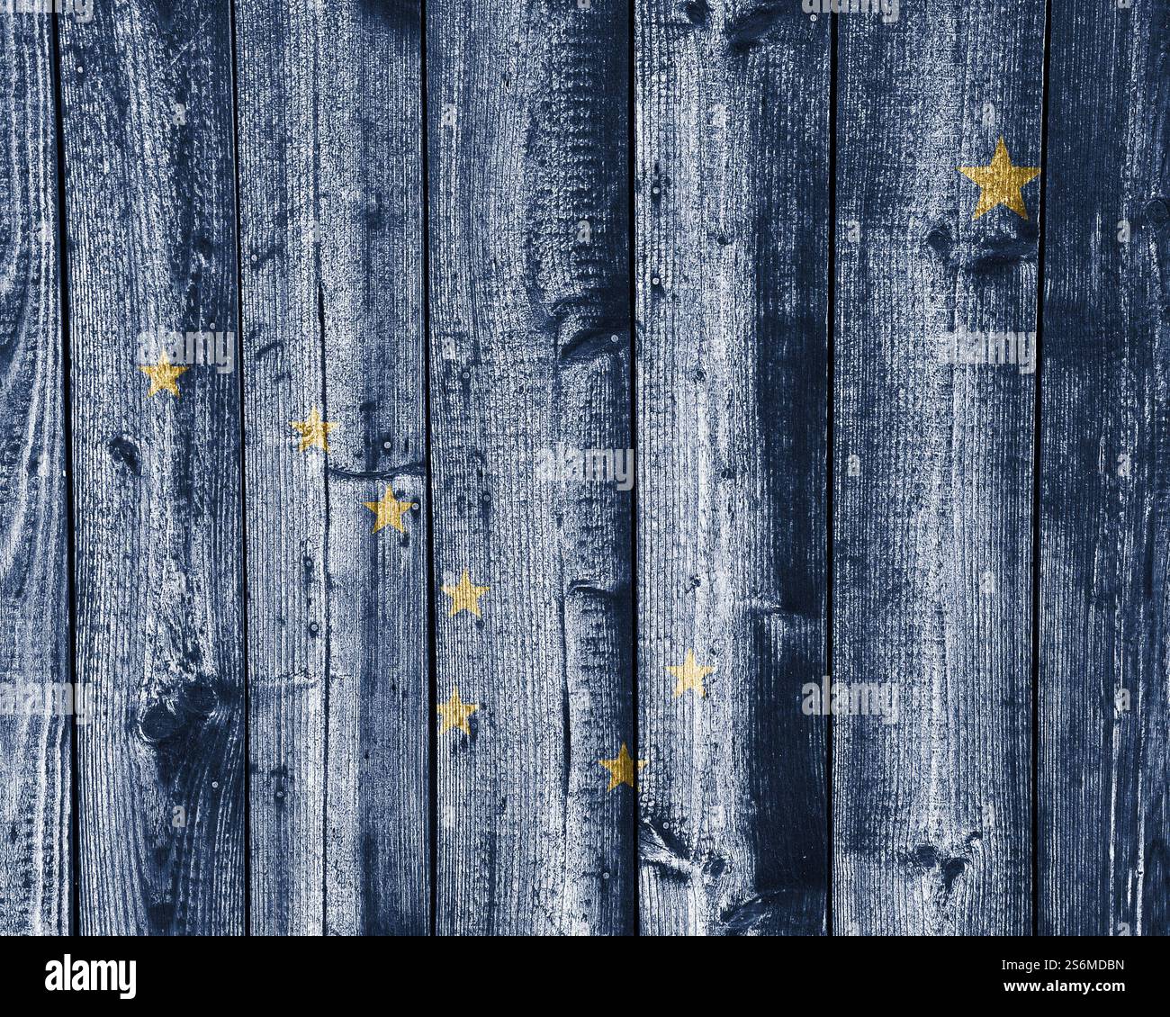 Alaskan flag on an old wooden wall Stock Photo - Alamy
