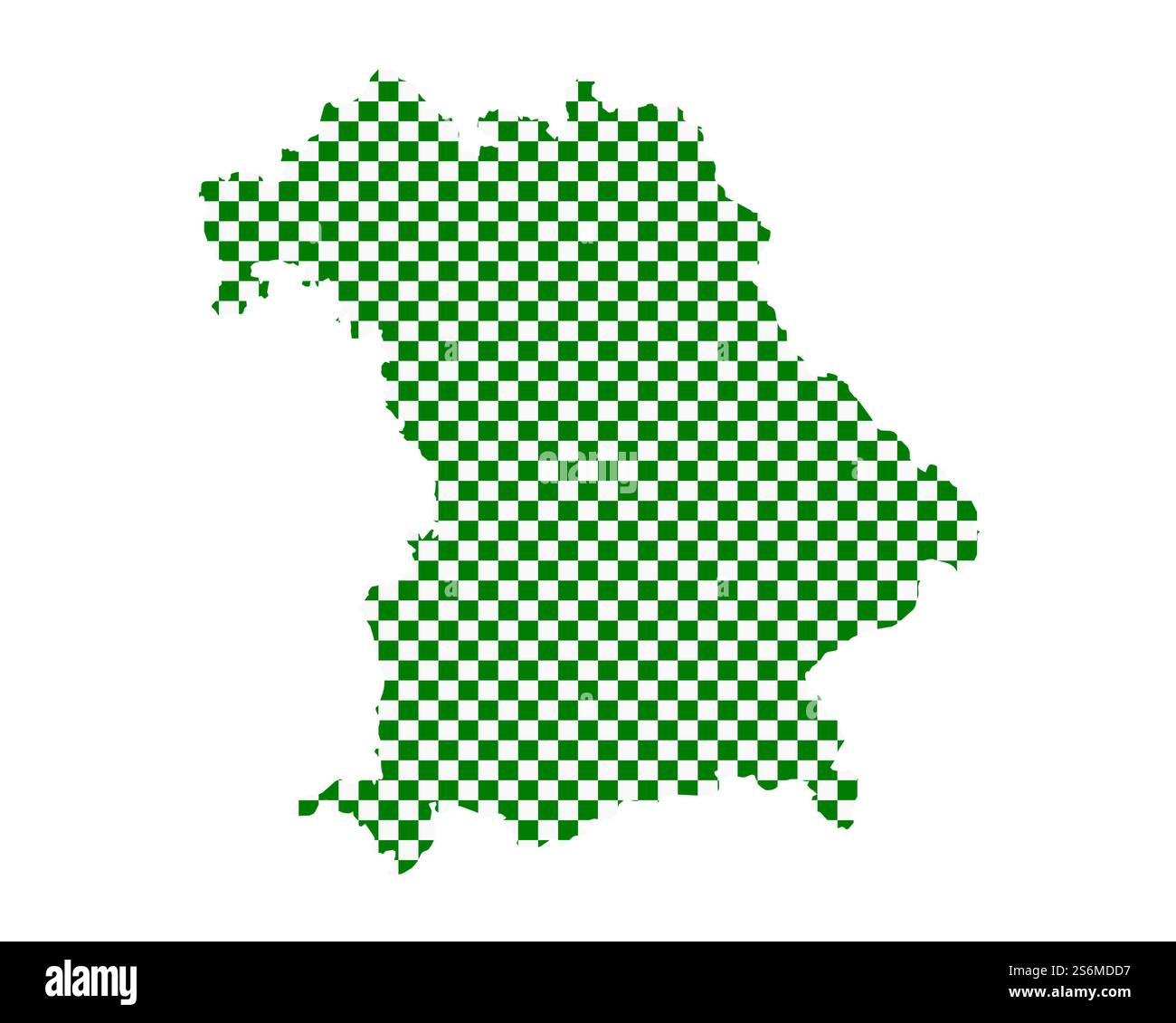 Map of Bavaria in checkerboard pattern Stock Photo - Alamy