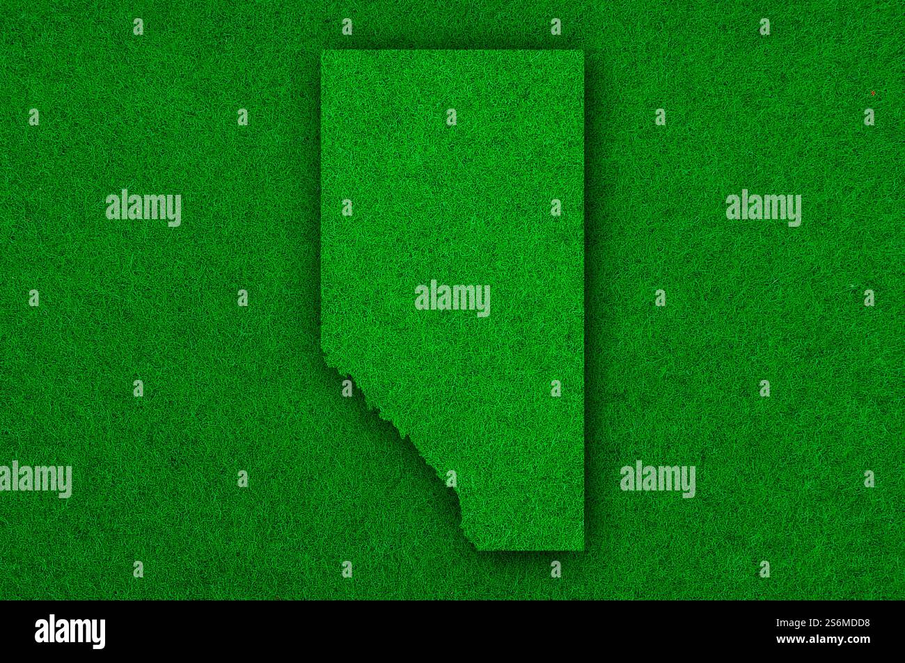 Map of Alberta on green felt Stock Photo - Alamy