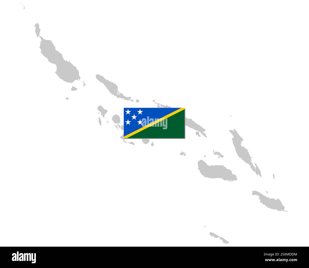 Outline map of solomon islands Cut Out Stock Images & Pictures - Alamy