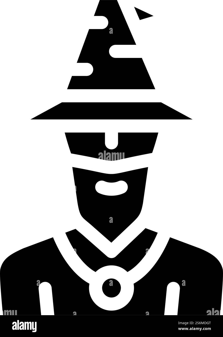magician fairy tale glyph icon vector. magician fairy tale sign ...