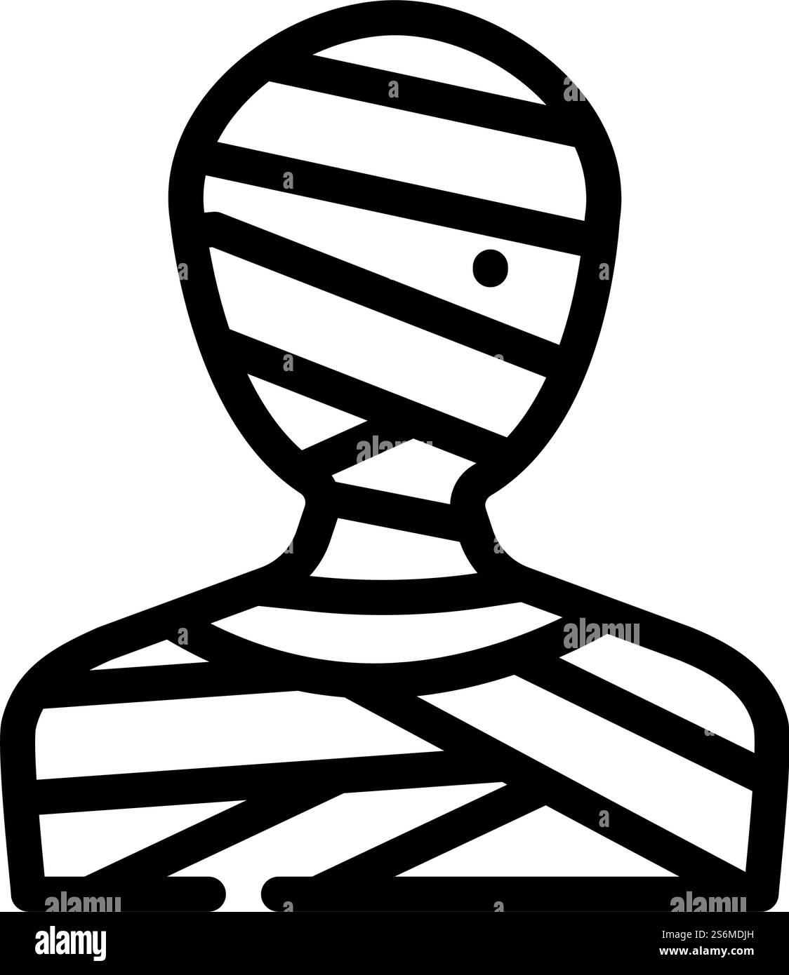mummy fantasy character line icon vector. mummy fantasy character sign ...