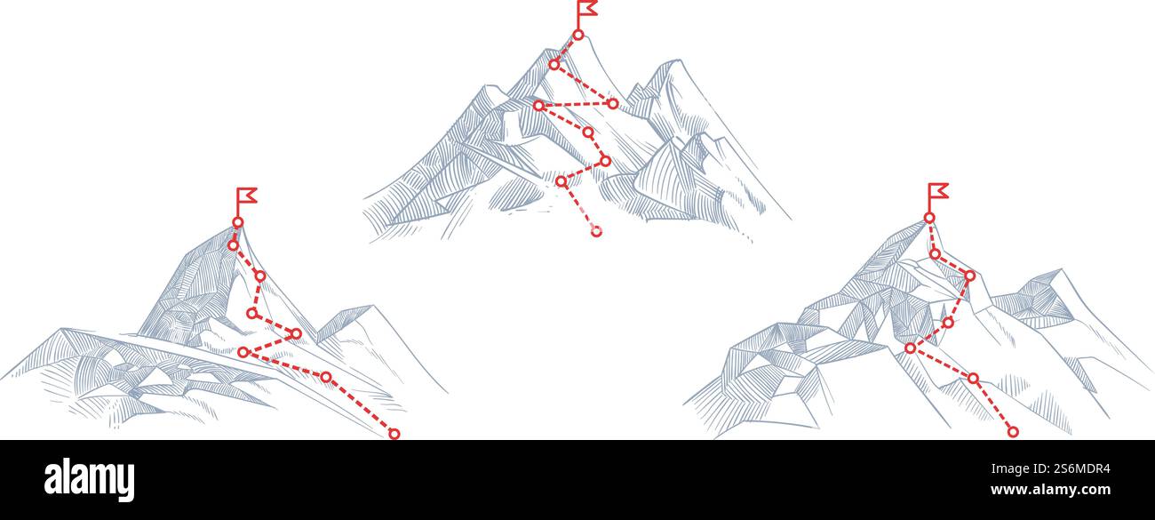 Success hiking path business metaphor journey climb hi-res stock ...