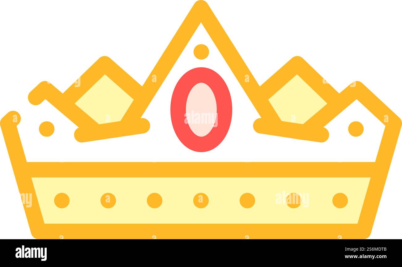 crown fairy tale color icon vector. crown fairy tale sign. isolated ...