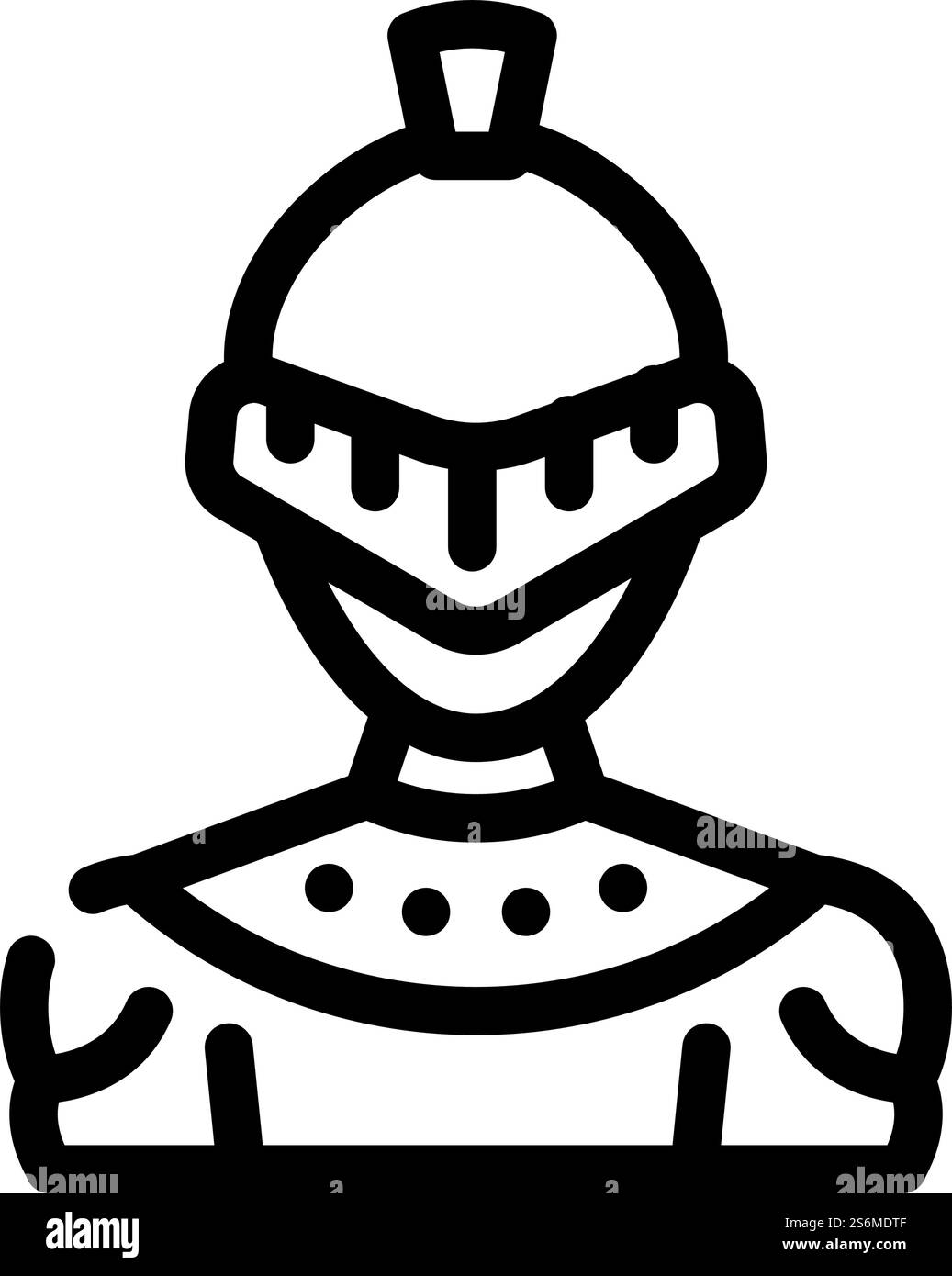 knight fantasy character line icon vector. knight fantasy character ...