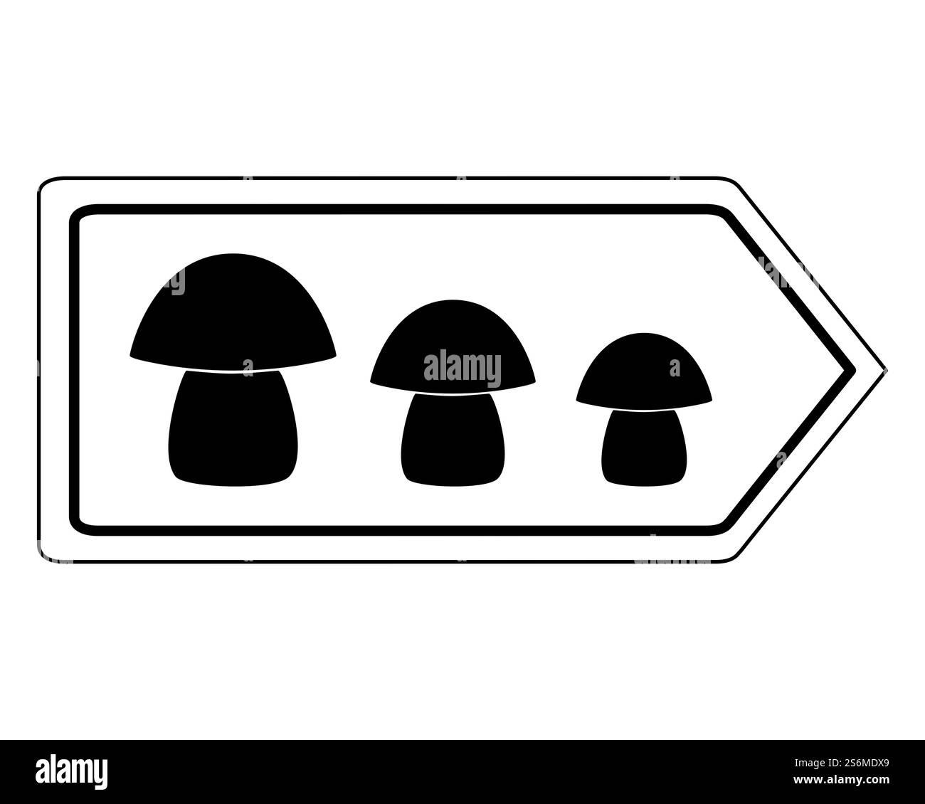 Directional sign for mushrooms Stock Photo - Alamy