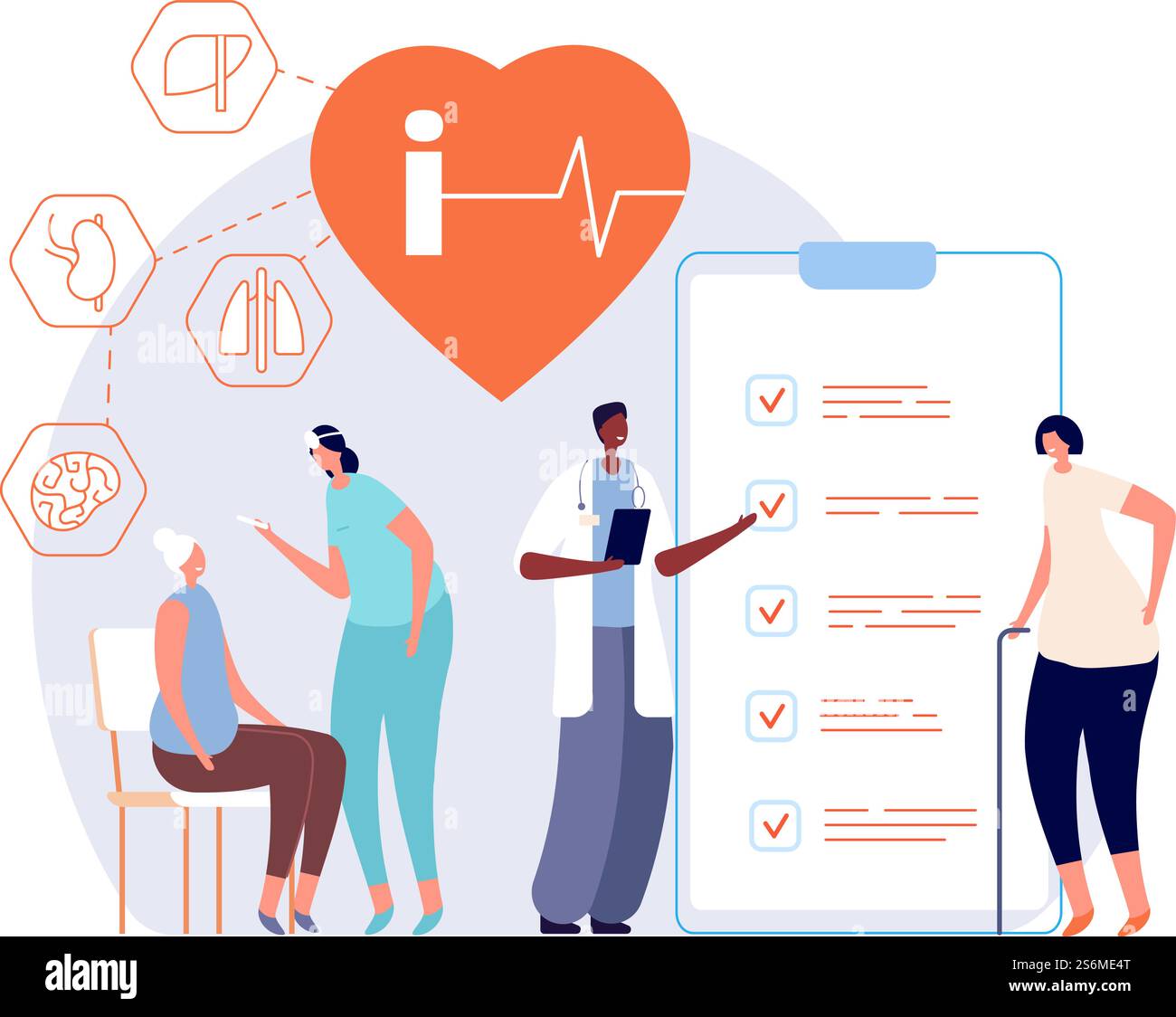 Senior medical exam. Grandparents healthcare, people hospital checkup ...