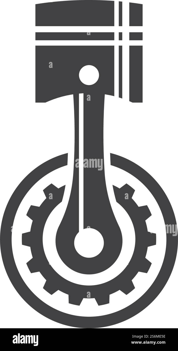 Piston auto service logo vector flat design Stock Vector Image & Art ...