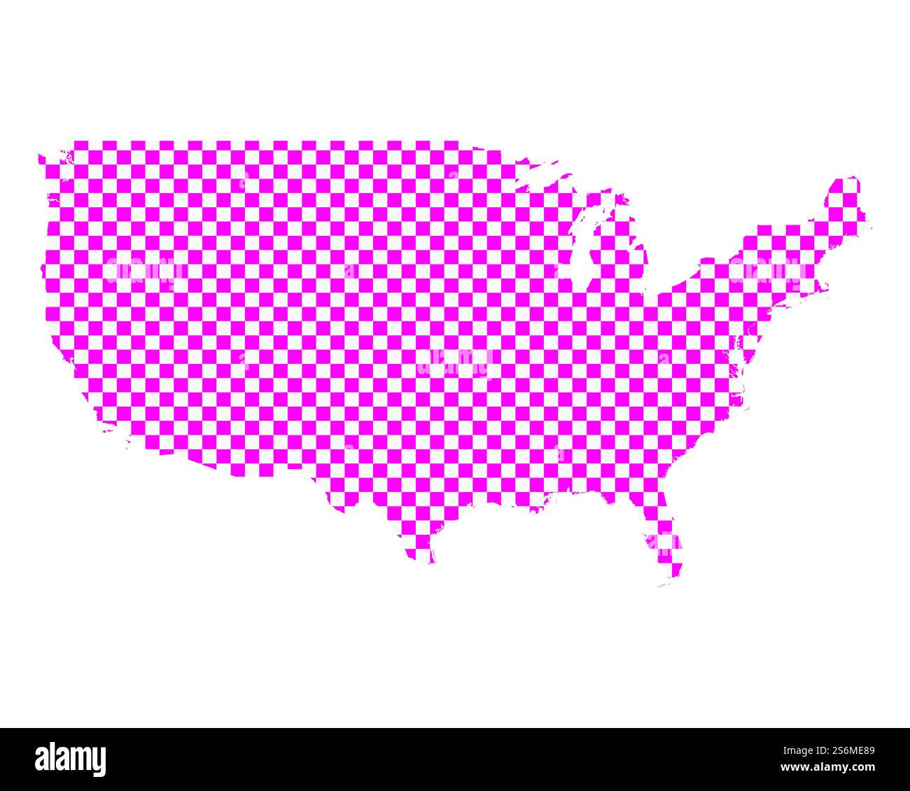 Map of the USA in checkerboard pattern Stock Photo - Alamy