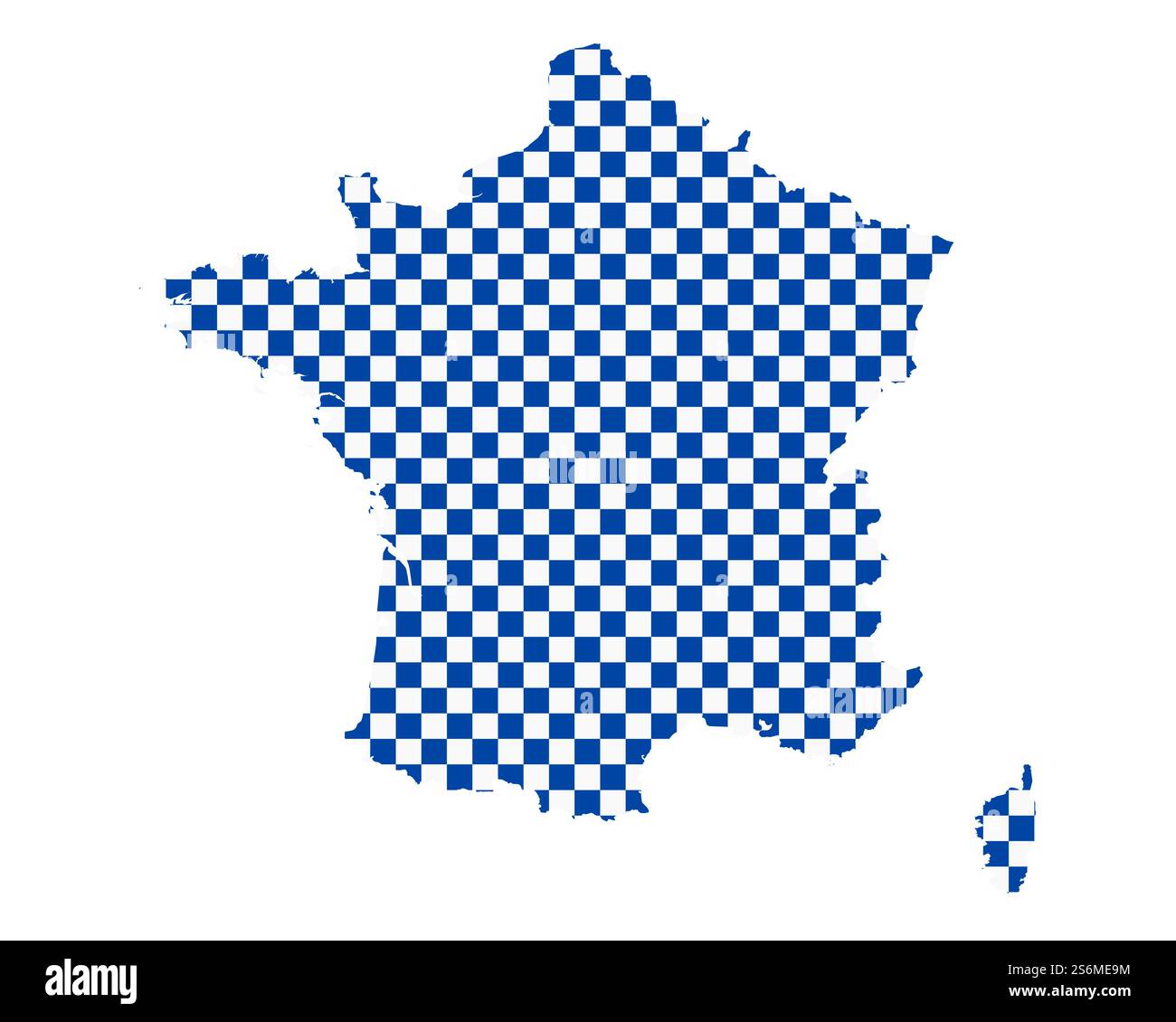 Map of France in checkerboard pattern Stock Photo - Alamy