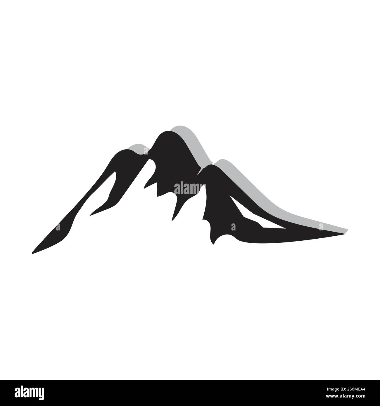 Simple Modern Mountain Landscape Logo Design Vector, Rocky Ice Top ...