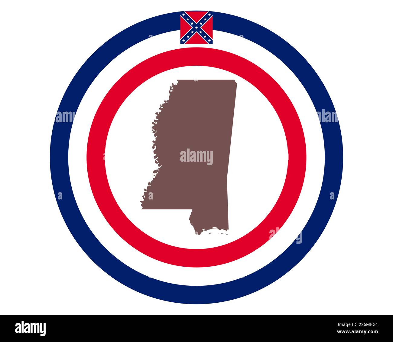 Map of Mississippi on background with flag Stock Photo - Alamy