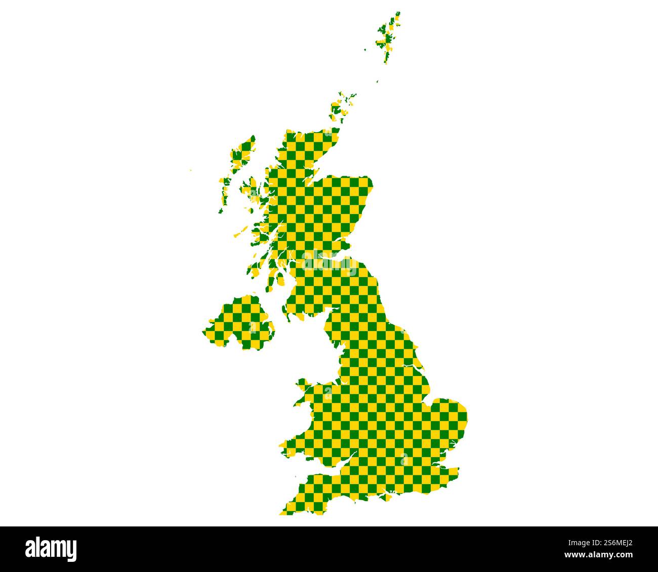 Map of Great Britain in checkerboard pattern Stock Photo - Alamy
