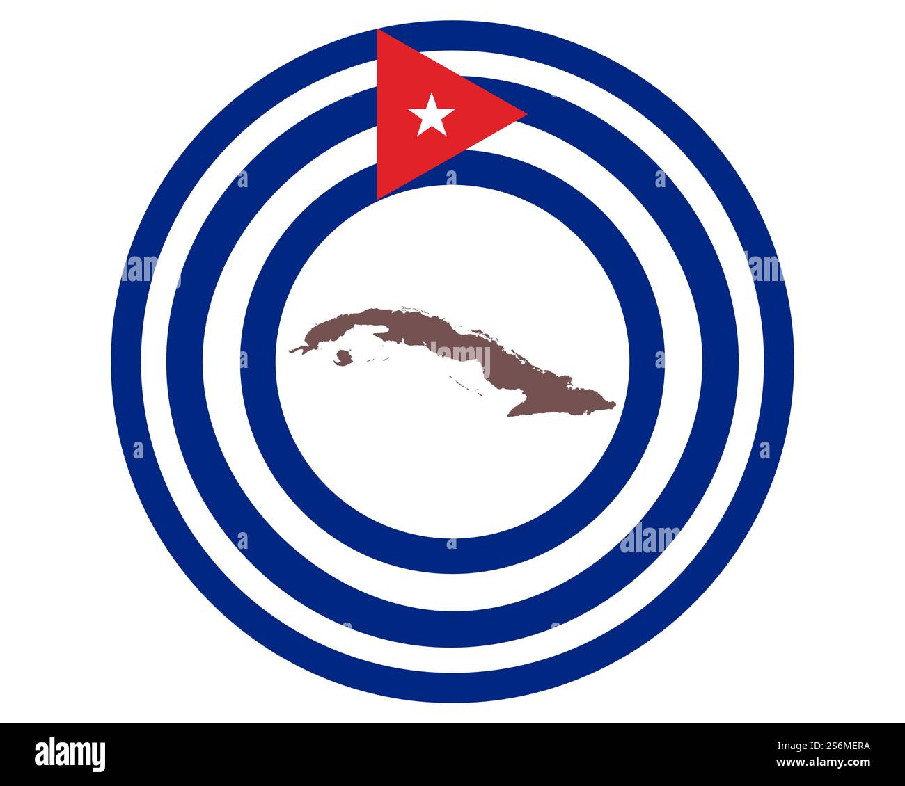 Cuba flag on white Cut Out Stock Images & Pictures - Alamy