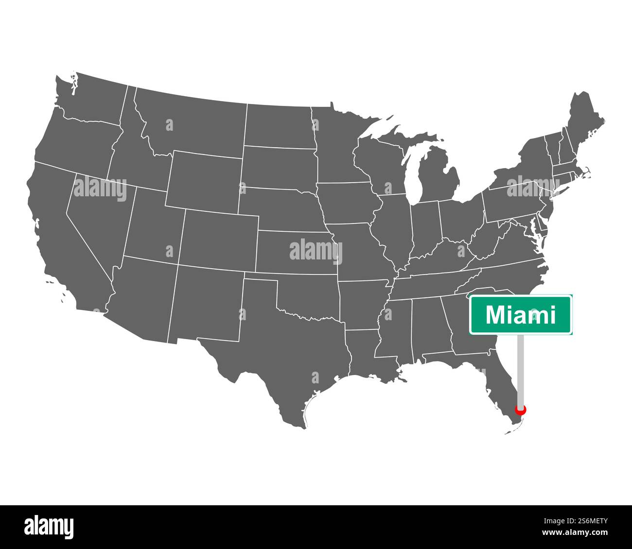 Miami florida city map hi-res stock photography and images - Alamy