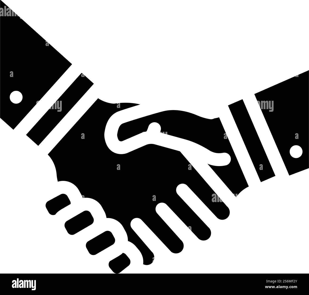 handshake partners glyph icon vector. handshake partners sign. isolated ...