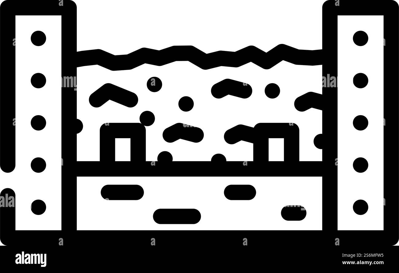 composter solid waste line icon vector. composter solid waste sign ...