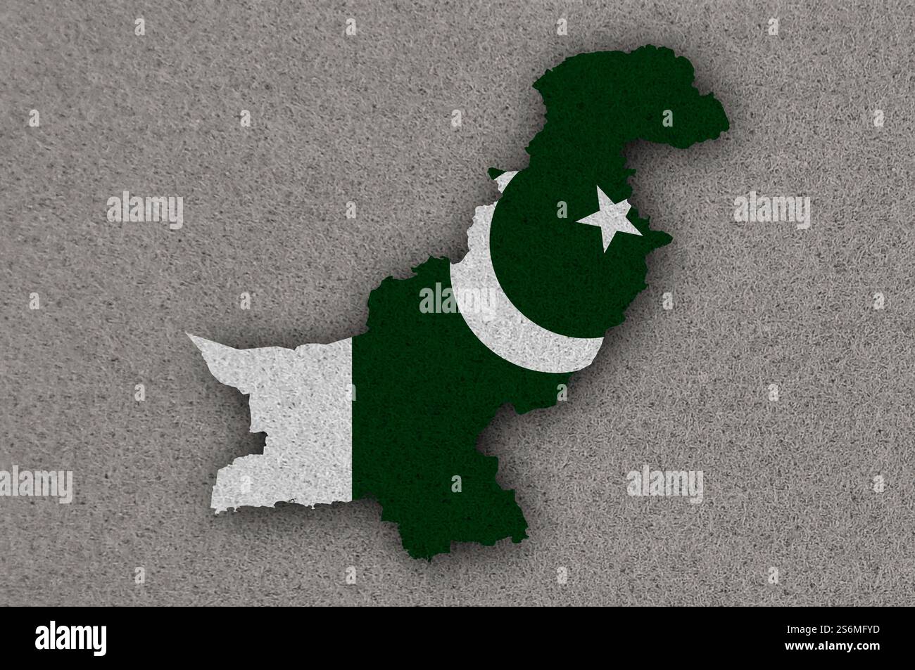 Pakistan map outline hi-res stock photography and images - Alamy