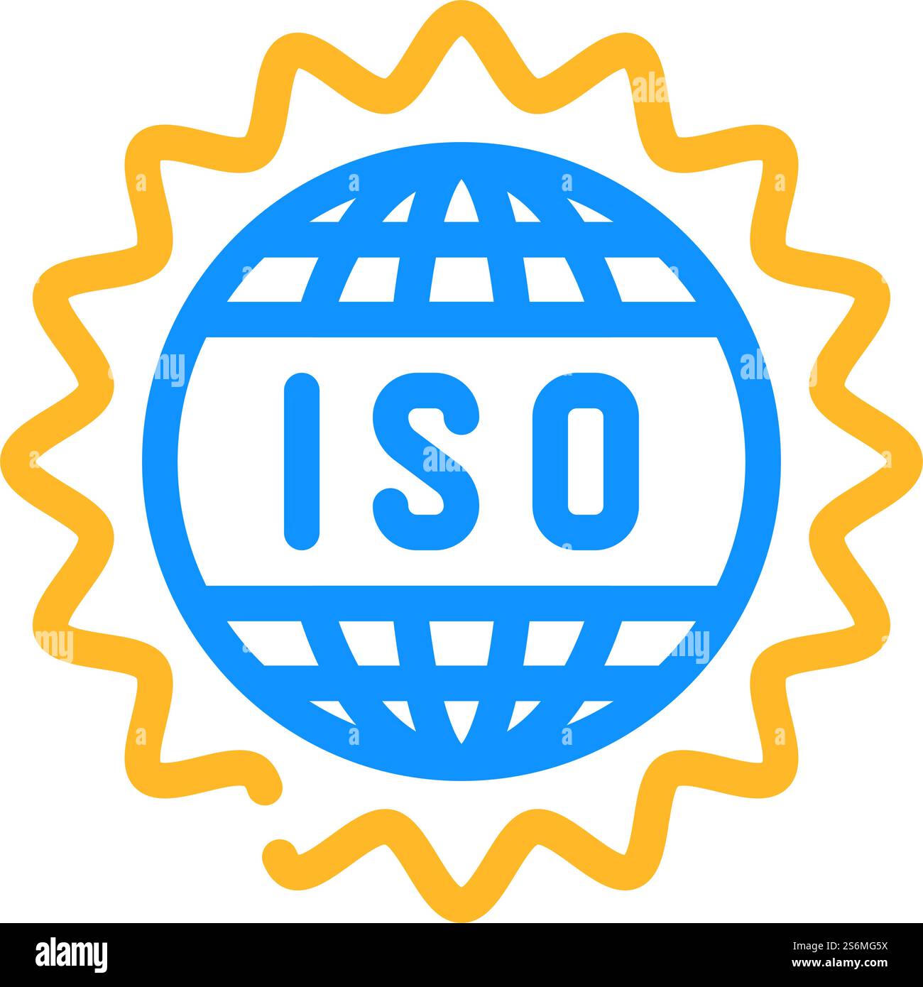 iso standard color icon vector. iso standard sign. isolated symbol ...