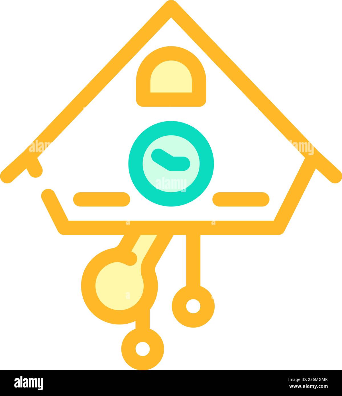 cuckoo clock color icon vector. cuckoo clock sign. isolated symbol ...