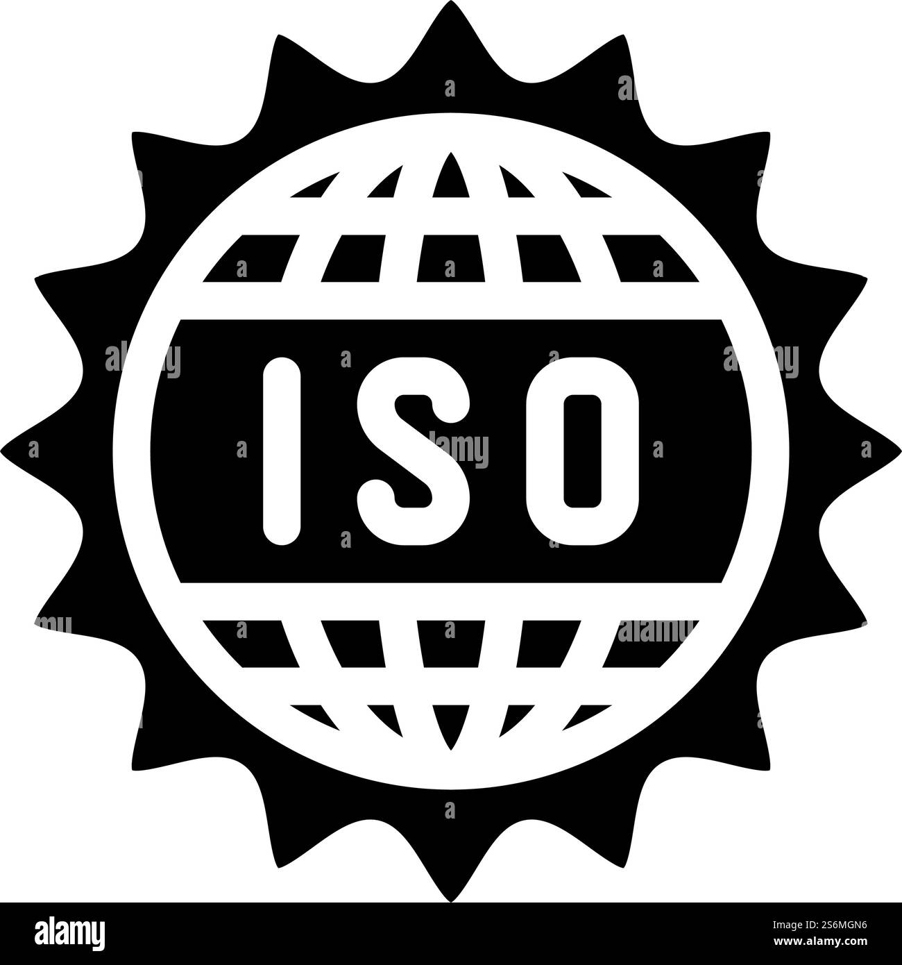 iso standard glyph icon vector. iso standard sign. isolated contour ...