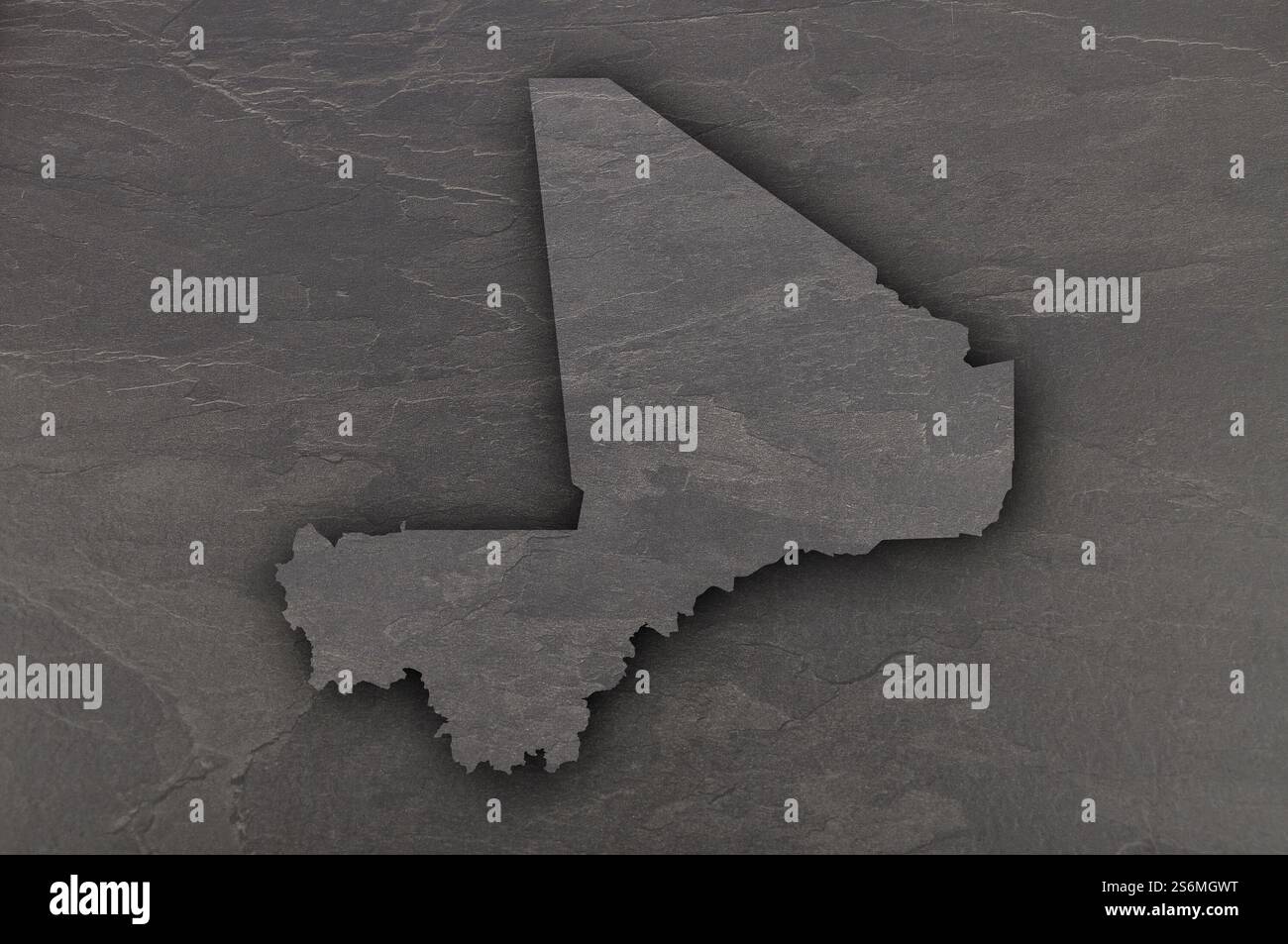 Map of Mali on dark slate Stock Photo - Alamy