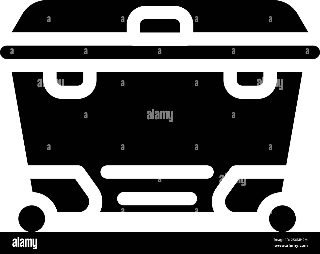 waste container glyph icon vector. waste container sign. isolated ...