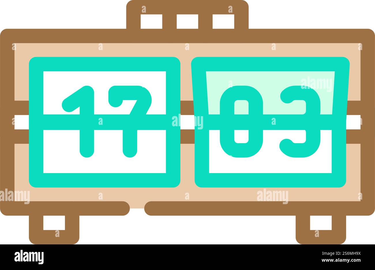 mechanical clock color icon vector. mechanical clock sign. isolated ...