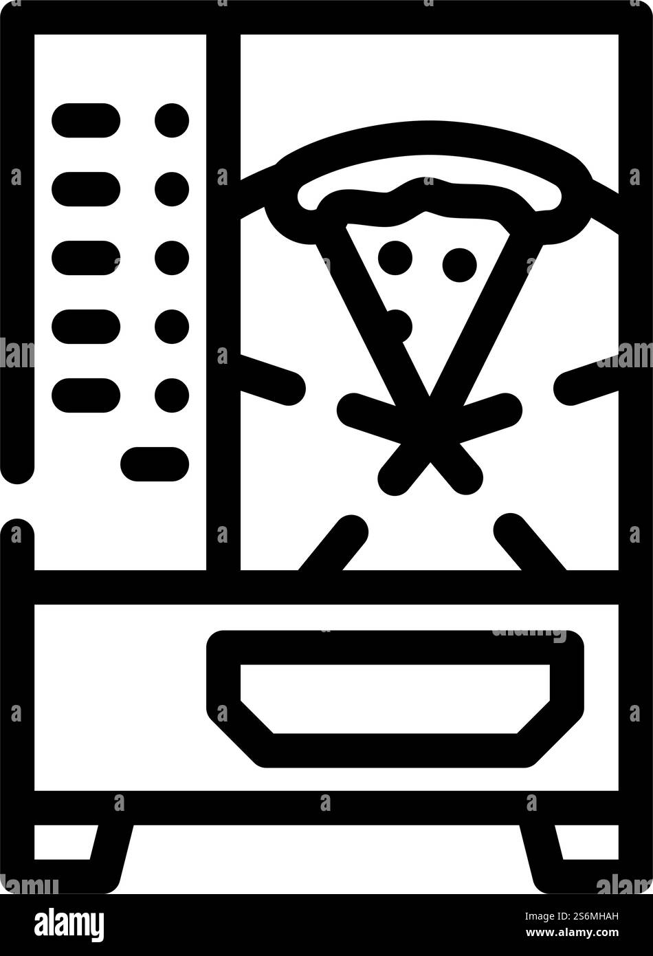 pizza vending machine line icon vector. pizza vending machine sign ...