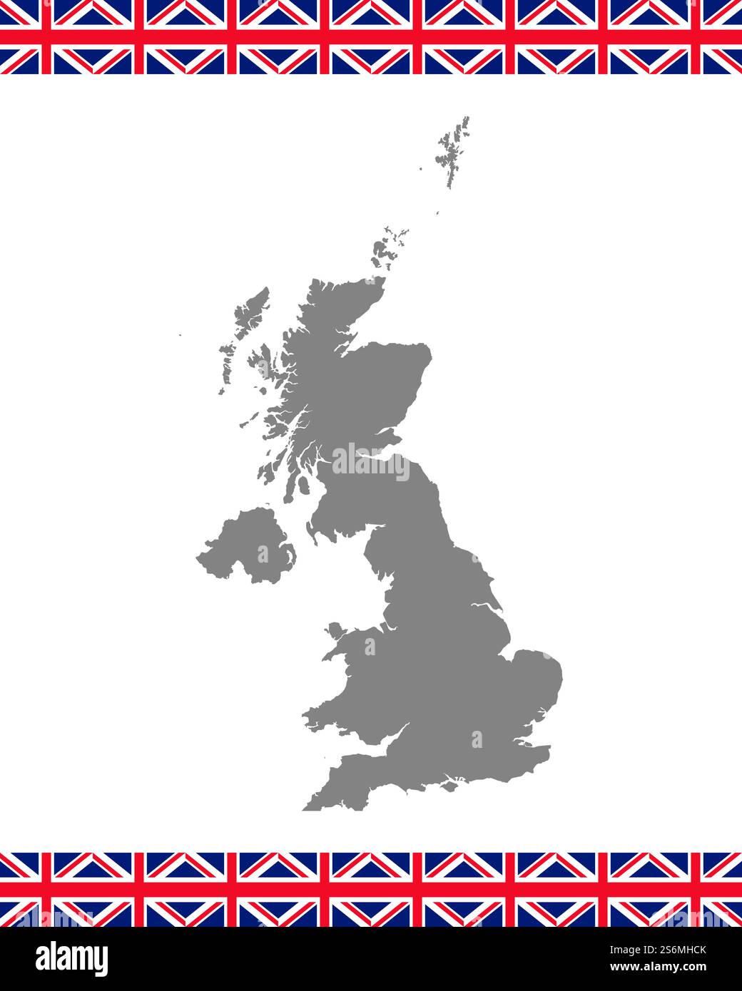 British flag and map Stock Photo - Alamy