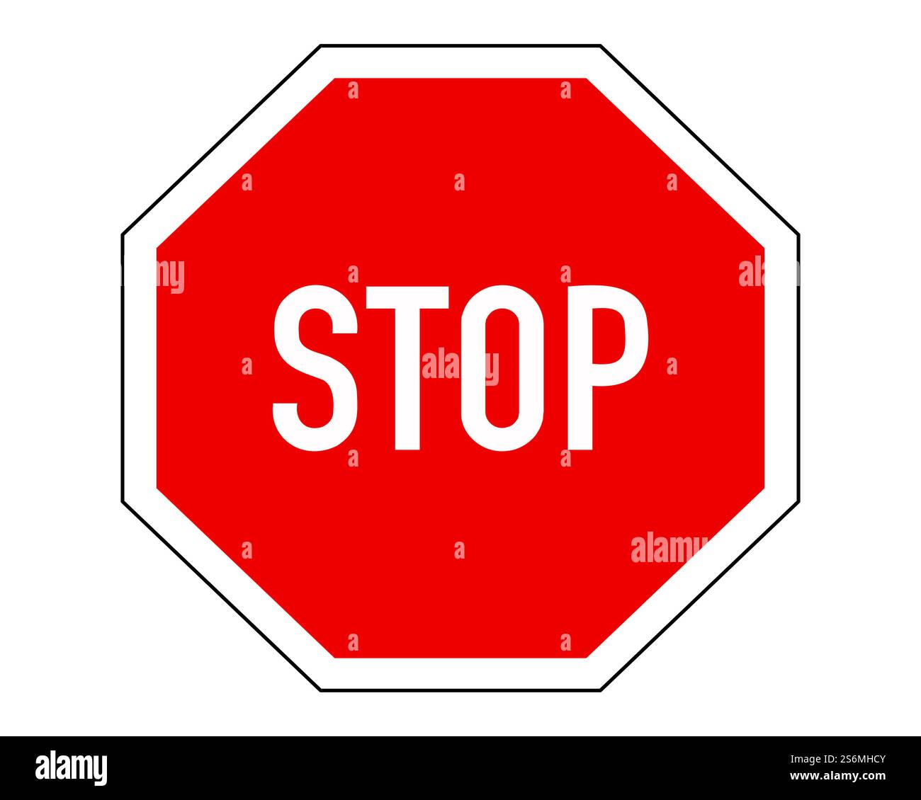 Stop sign contour Cut Out Stock Images & Pictures - Alamy