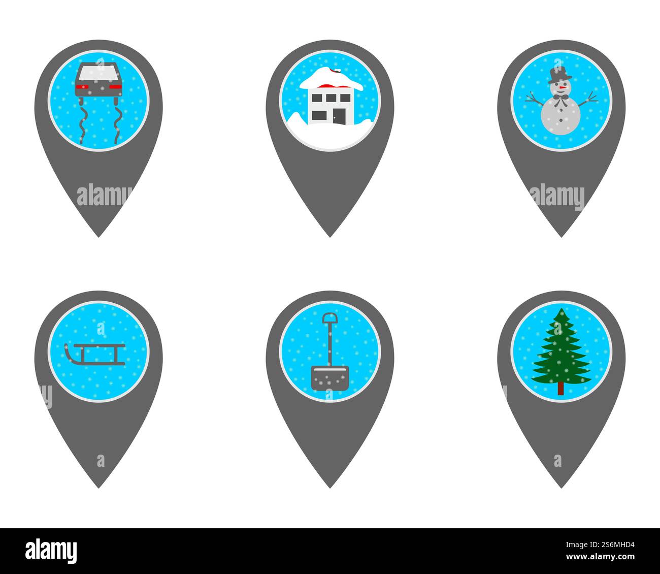 Sledding in winter Cut Out Stock Images & Pictures - Alamy