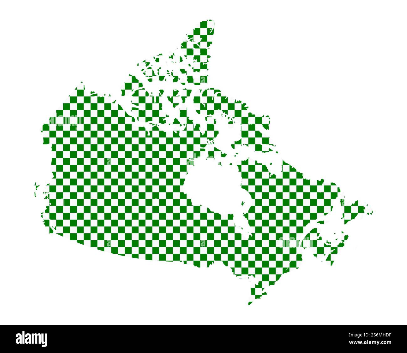Map of Canada in checkerboard pattern Stock Photo - Alamy