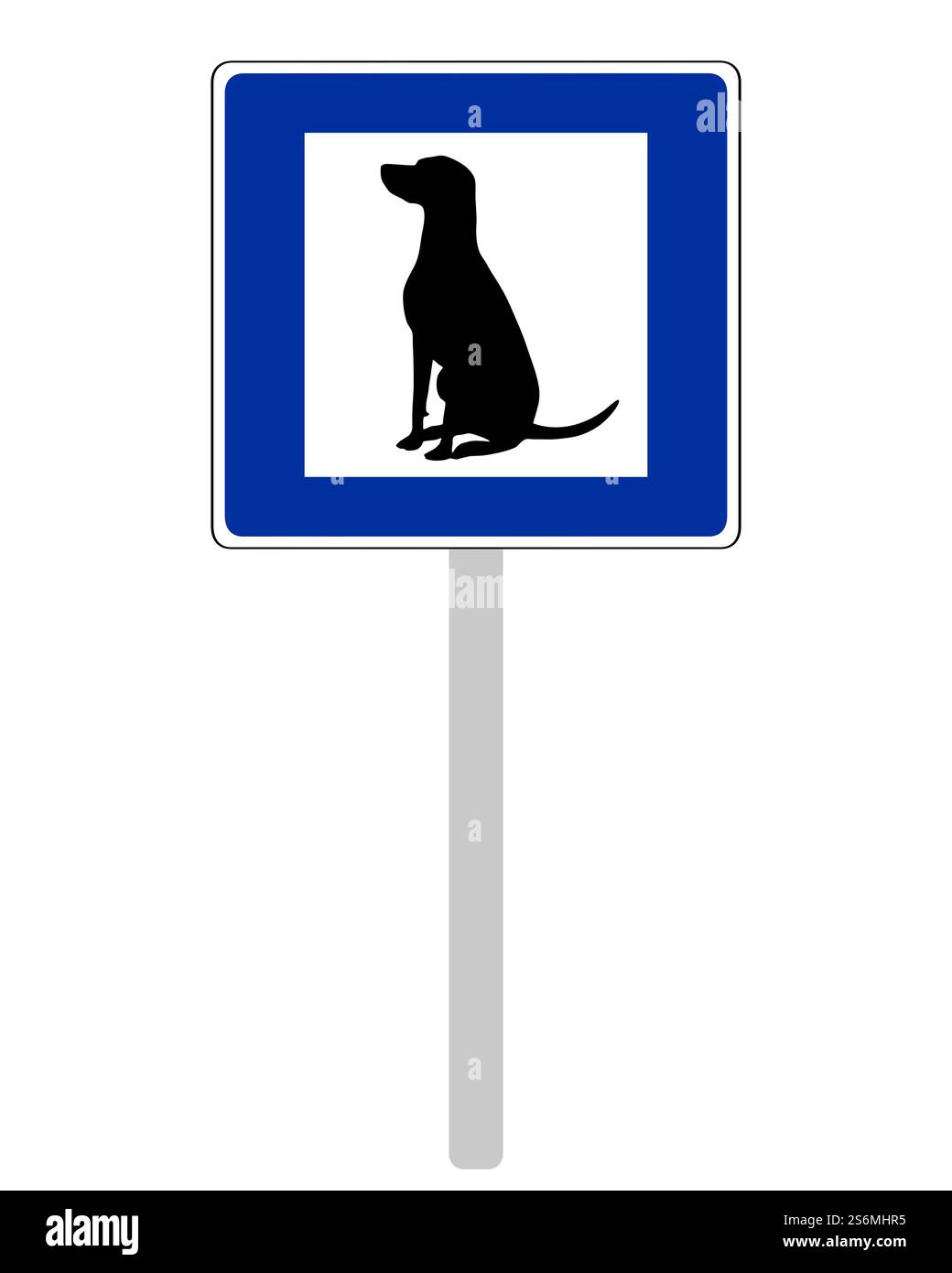Traffic signs for dogs waiting to be picked up Stock Photo - Alamy