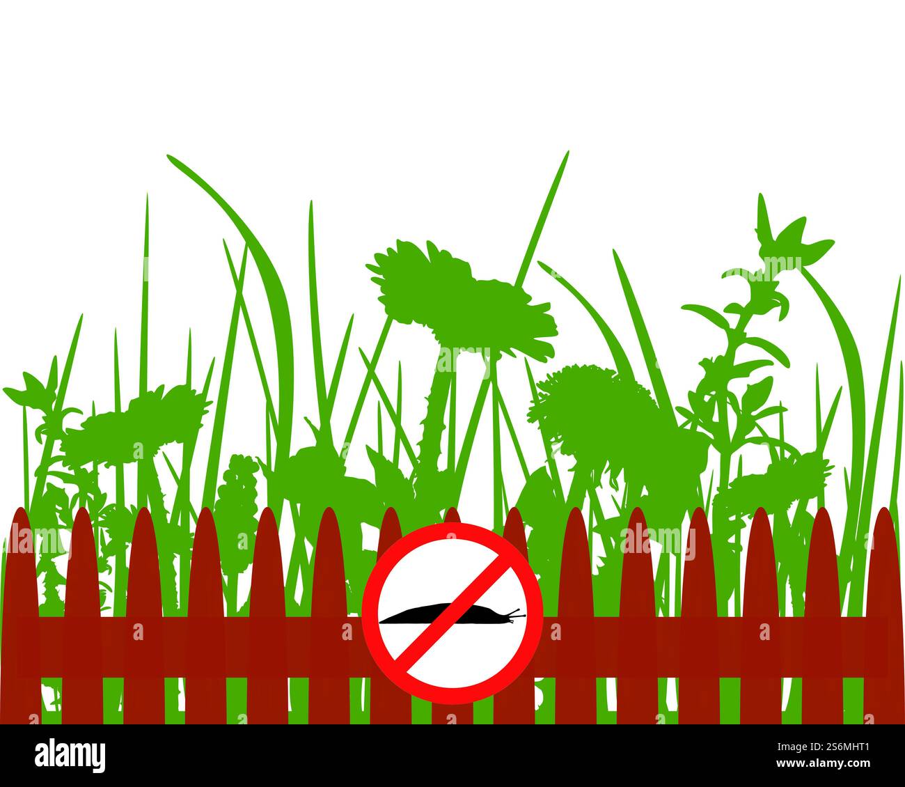 Prohibition sign for slugs and snails Stock Photo - Alamy