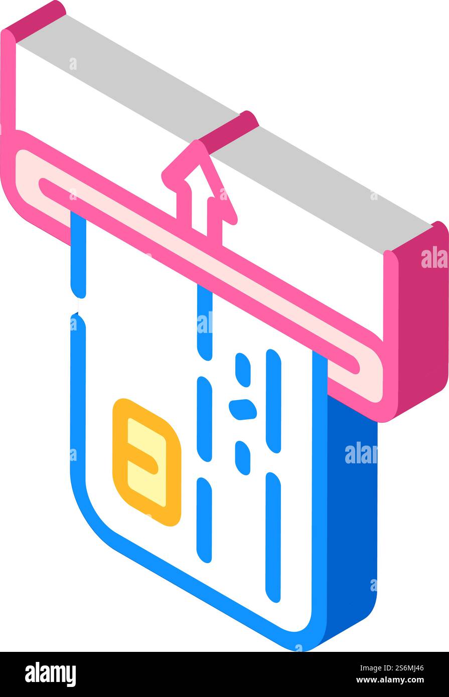 card accept isometric icon vector. card accept sign. isolated symbol ...