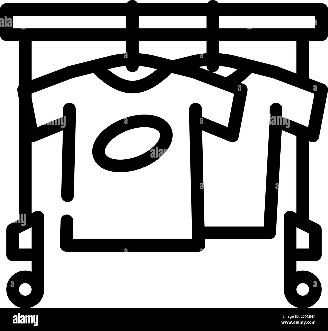 wardrobe with clothes for actor line icon vector. wardrobe with clothes ...