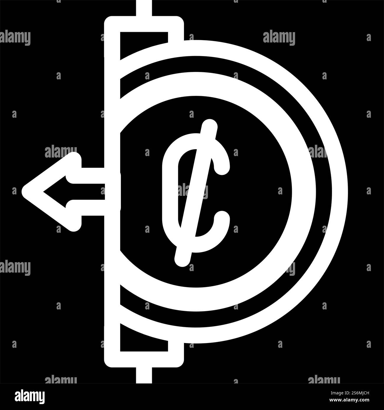 coins acceptance glyph icon vector. coins acceptance sign. isolated ...