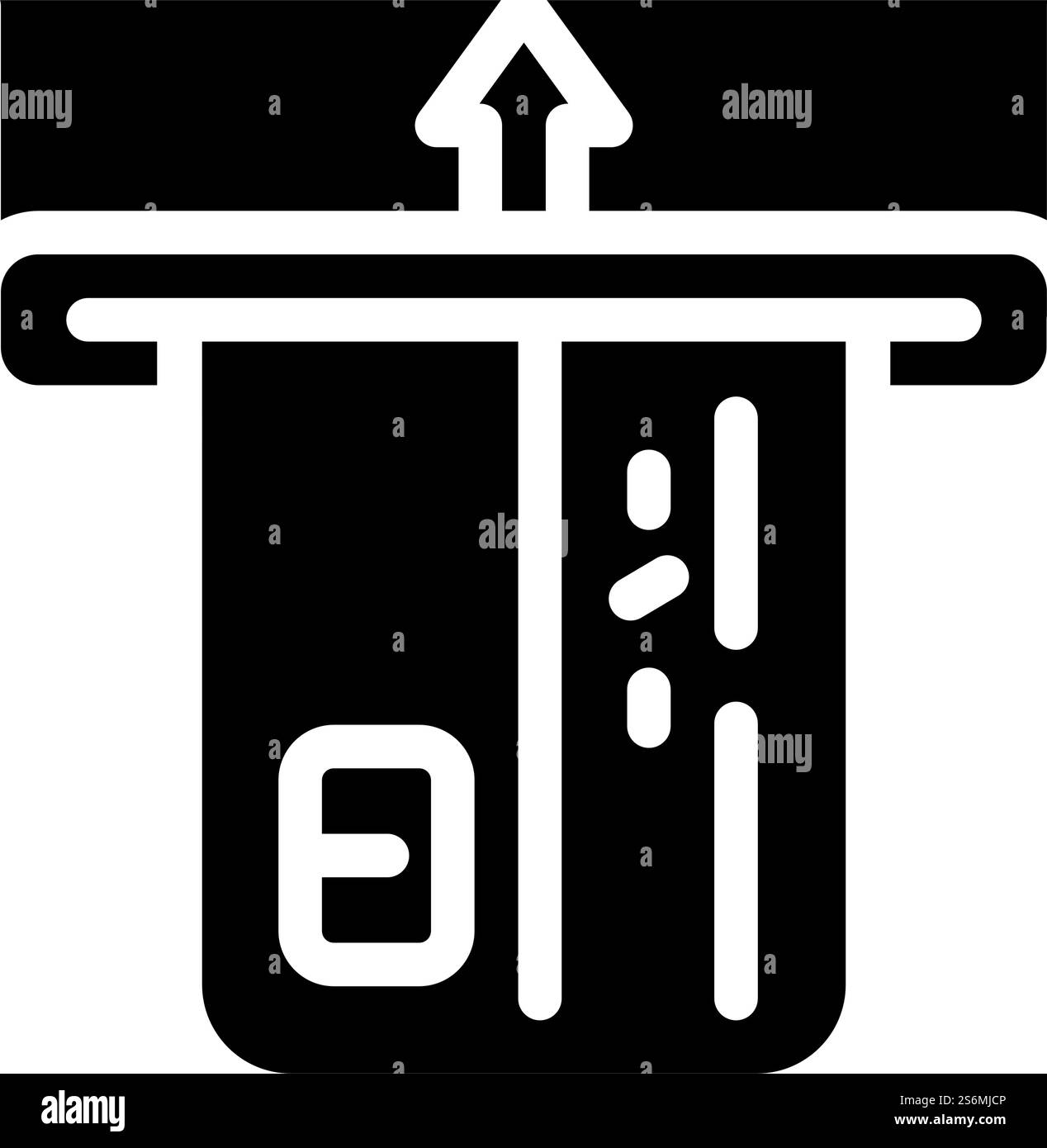 card accept glyph icon vector. card accept sign. isolated contour ...