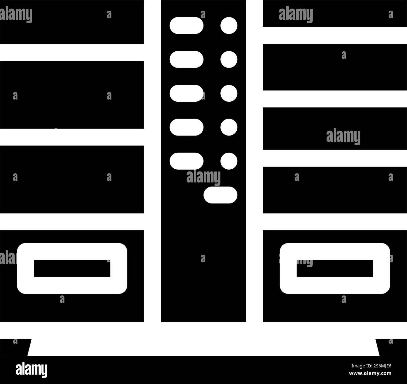double vending machine glyph icon vector. double vending machine sign ...