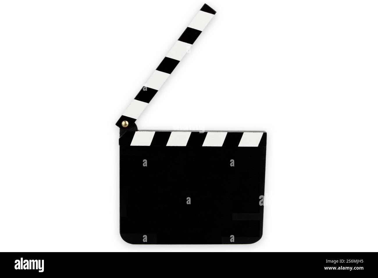 Blank movie clapperboard cropped on white background Stock Photo - Alamy