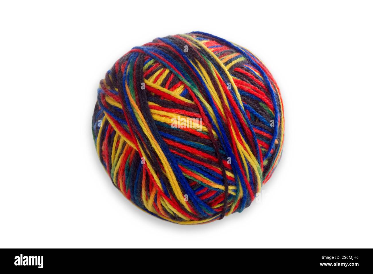 Wool ball cropped on white background Stock Photo - Alamy