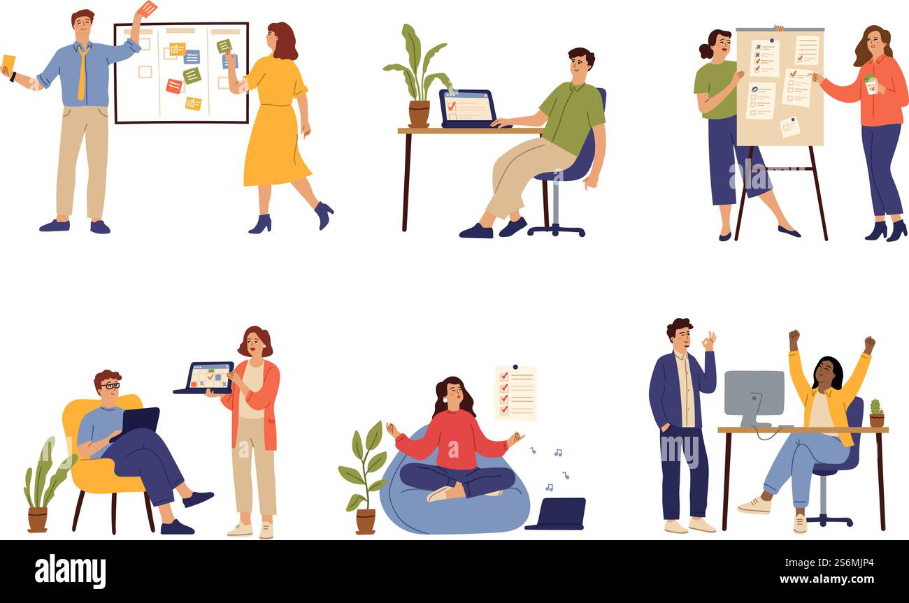 Successful time management. Manager schedule, effective office work ...