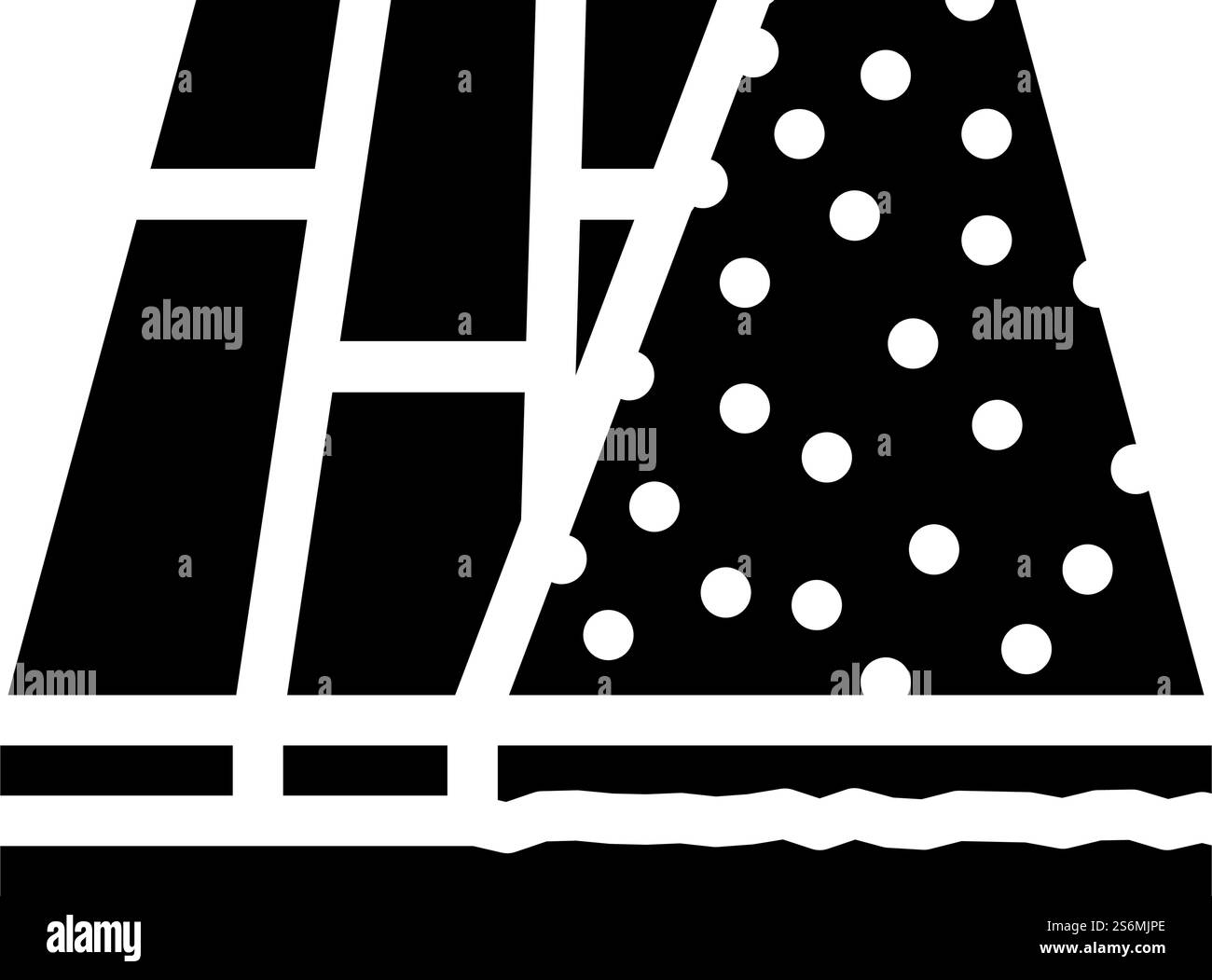 various materials floor glyph icon vector. various materials floor sign ...