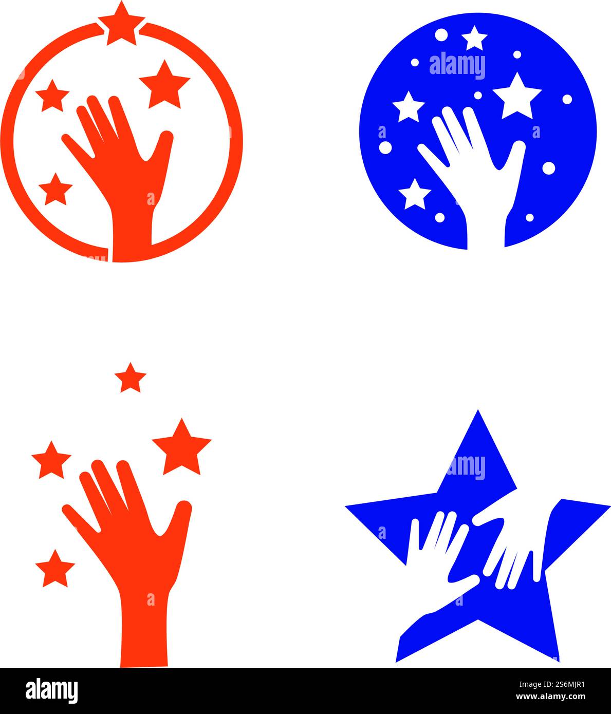 Hand and star logo illustration vector design Stock Vector Image & Art ...