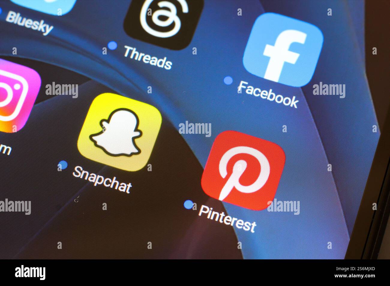 In this photo illustration, the BlueSky, Threads, Facebook, Instagram ...