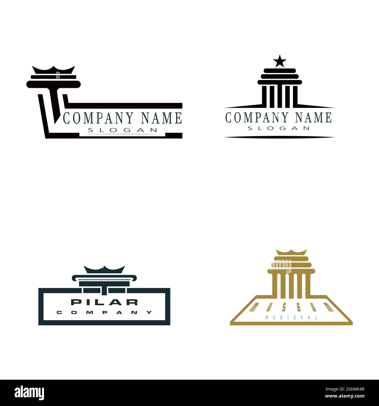 Ancient Pillar Columns Greek Rome Athens Historical Building logo ...